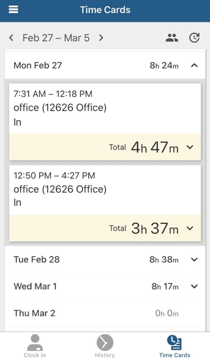 Exaktime TimeCard for Hourly Employees – NCS