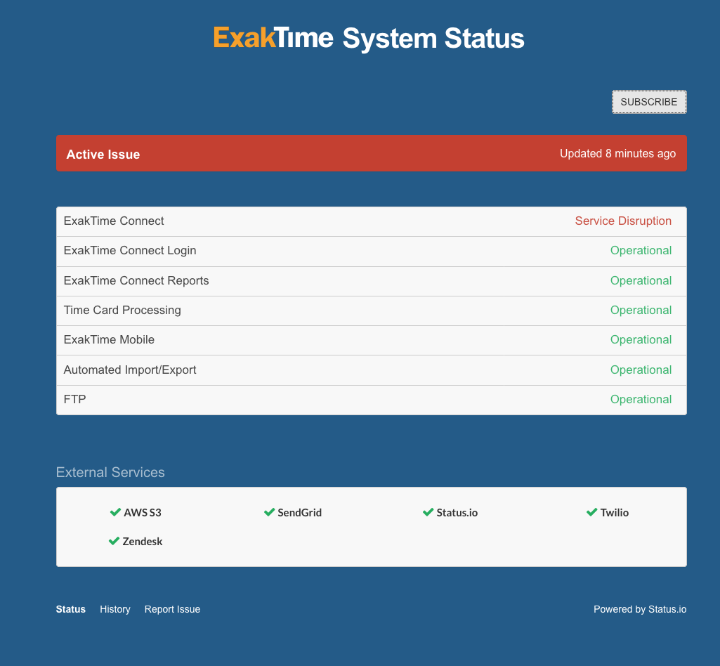 ExakTime Support – NCS