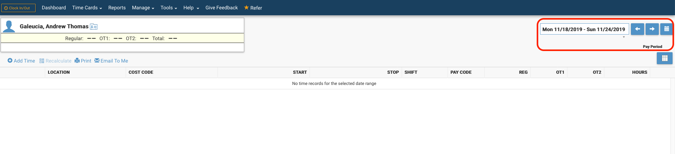 Exaktime TimeCard for Salary Employees – NCS