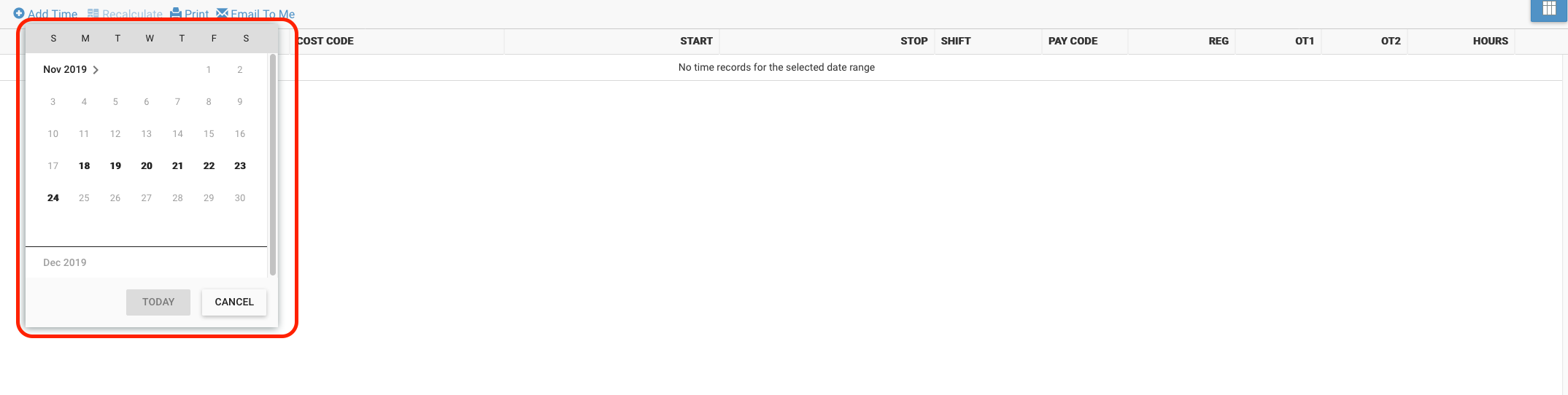 Exaktime TimeCard for Salary Employees – NCS
